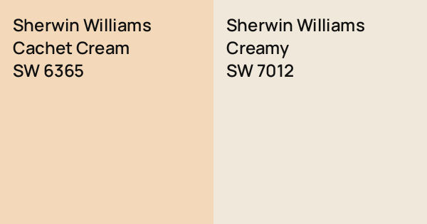 Sherwin Williams Cachet Cream vs. Sherwin Williams Creamy comparison