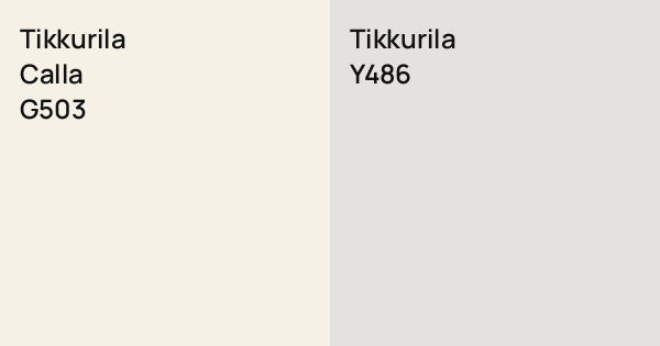 Tikkurila Calla vs. Tikkurila Y486 comparison