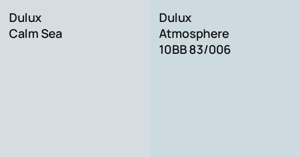 Dulux Calm Sea vs. Dulux Atmosphere comparison