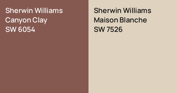 Sherwin Williams Canyon Clay vs. Sherwin Williams Maison Blanche comparison