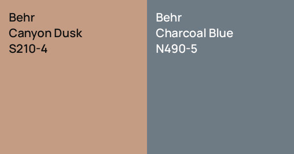 Behr Canyon Dusk vs. Behr Charcoal Blue comparison