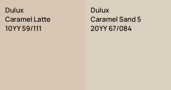 Dulux Caramel Latte vs. Dulux Caramel Sand 5 comparison