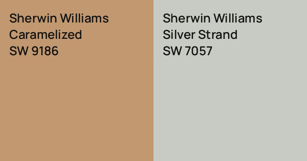 Sherwin Williams Caramelized vs. Sherwin Williams Silver Strand comparison