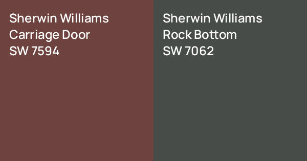 Sherwin Williams Carriage Door vs. Sherwin Williams Rock Bottom comparison