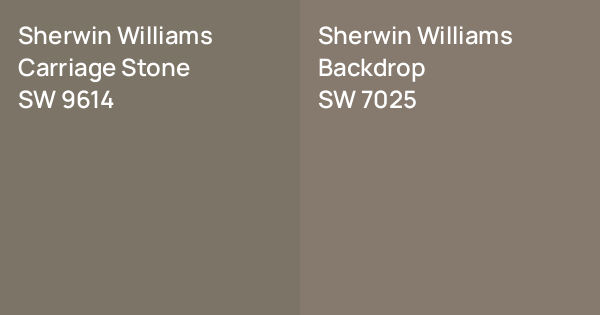 Sherwin Williams Carriage Stone vs. Sherwin Williams Backdrop comparison