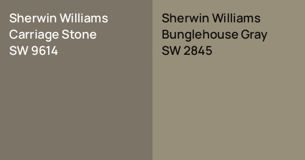 Sherwin Williams Carriage Stone vs. Sherwin Williams Bunglehouse Gray ...