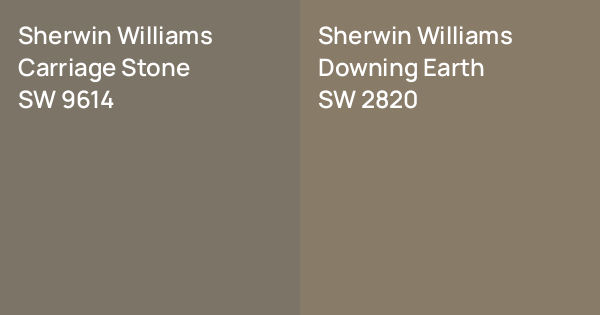 Sherwin Williams Carriage Stone vs. Sherwin Williams Downing Earth ...