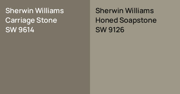 Sherwin Williams Carriage Stone vs. Sherwin Williams Honed Soapstone ...