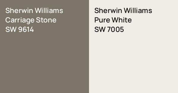 Sherwin Williams Carriage Stone vs. Sherwin Williams Pure White comparison