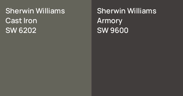 Sherwin Williams Cast Iron vs. Sherwin Williams Armory comparison