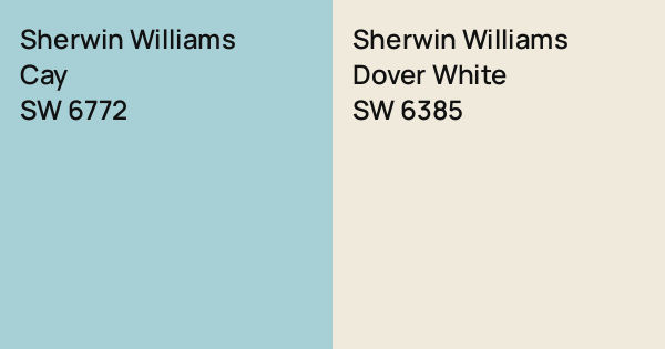 Sherwin Williams Cay vs. Sherwin Williams Dover White comparison