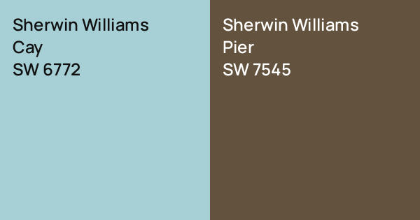 Sherwin Williams Cay vs. Sherwin Williams Pier comparison