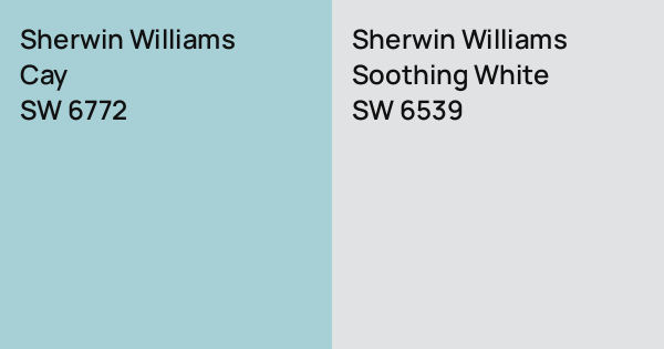 Sherwin Williams Cay vs. Sherwin Williams Soothing White comparison