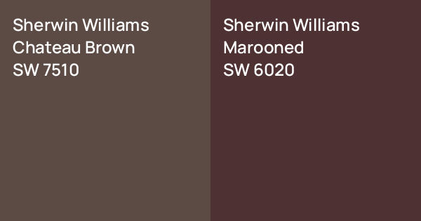 Sherwin Williams Chateau Brown vs. Sherwin Williams Marooned comparison