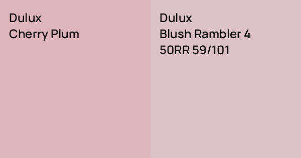 Dulux Cherry Plum vs. Dulux Blush Rambler 4 comparison