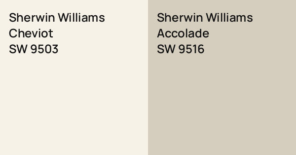 Sherwin Williams Cheviot vs. Sherwin Williams Accolade comparison