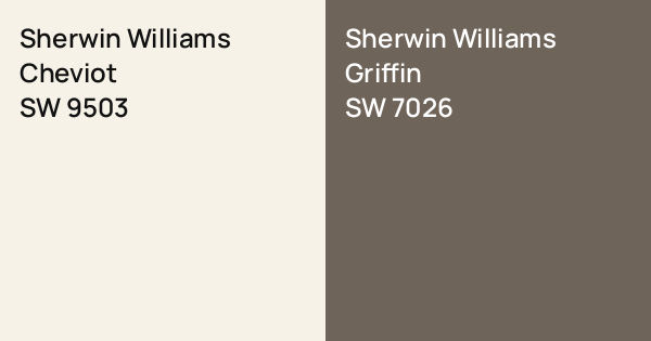 Sherwin Williams Cheviot vs. Sherwin Williams Griffin comparison