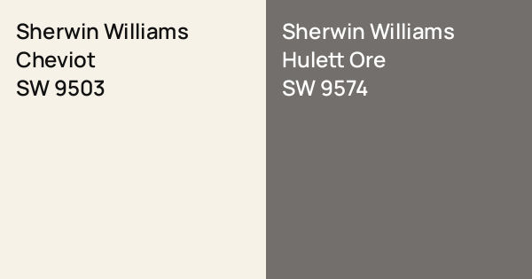 Sherwin Williams Cheviot vs. Sherwin Williams Hulett Ore comparison