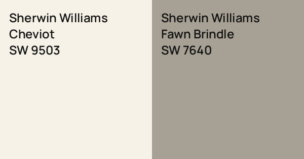 Sherwin Williams Cheviot vs. Sherwin Williams Fawn Brindle comparison