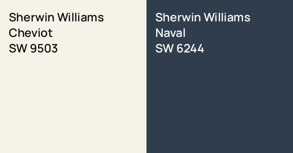 Sherwin Williams Cheviot vs. Sherwin Williams Naval comparison