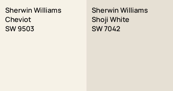 Sherwin Williams Cheviot vs. Sherwin Williams Shoji White comparison
