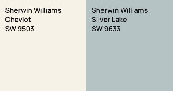 Sherwin Williams Cheviot vs. Sherwin Williams Silver Lake comparison