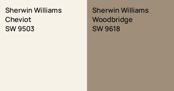 Sherwin Williams Cheviot vs. Sherwin Williams Woodbridge comparison