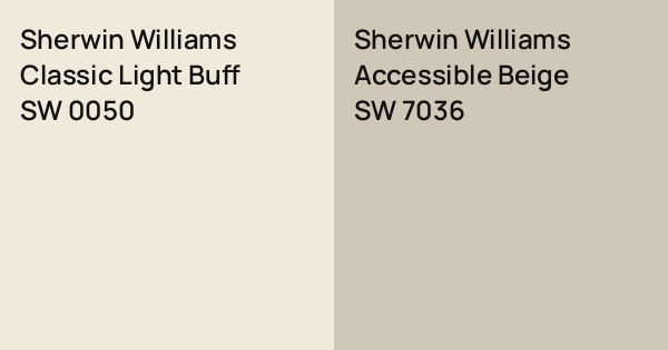 Sherwin Williams Classic Light Buff vs. Sherwin Williams Accessible ...