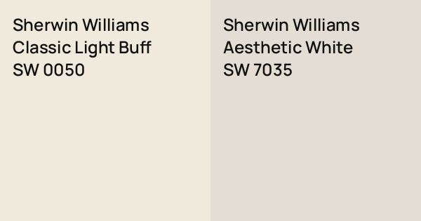 Sherwin Williams Classic Light Buff vs. Sherwin Williams Aesthetic ...