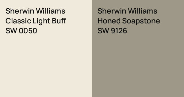 Sherwin Williams Classic Light Buff vs. Sherwin Williams Honed ...