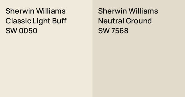Sherwin Williams Classic Light Buff vs. Sherwin Williams Neutral Ground ...