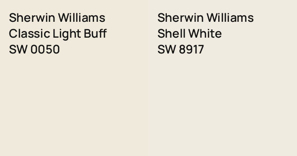 Sherwin Williams Classic Light Buff vs. Sherwin Williams Shell White ...