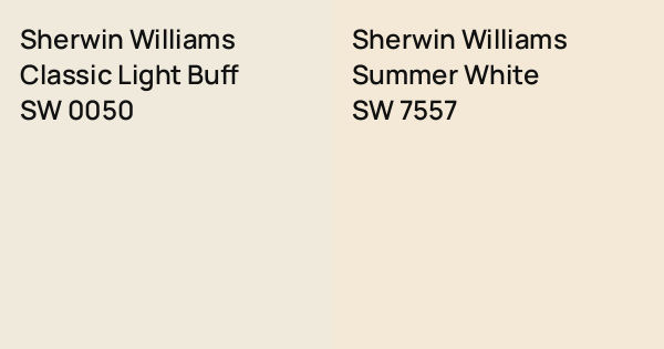 Sherwin Williams Classic Light Buff vs. Sherwin Williams Summer White ...