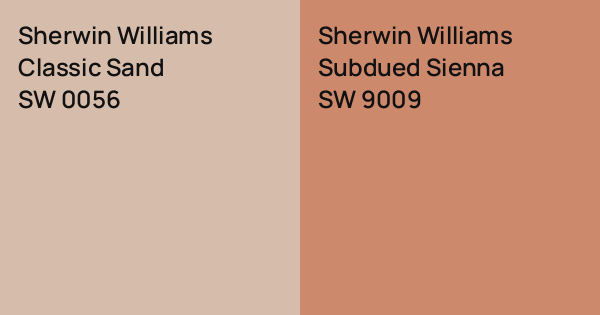 Sherwin Williams Classic Sand vs. Sherwin Williams Subdued Sienna ...