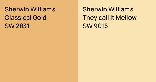 Sherwin Williams Classical Gold vs. Sherwin Williams They call it ...