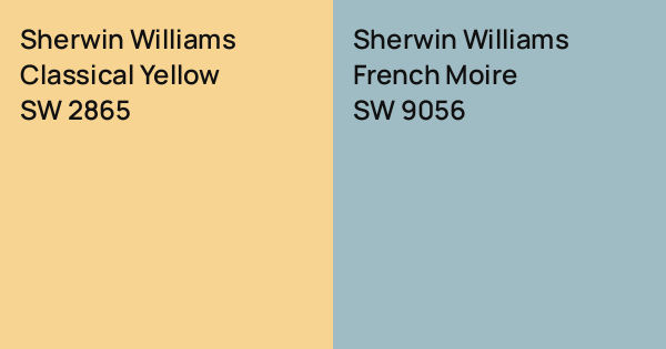 Sherwin Williams Classical Yellow vs. Sherwin Williams French Moire ...
