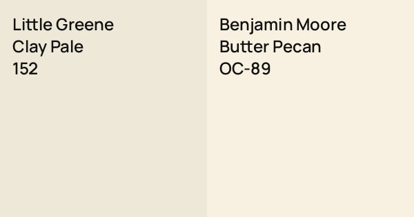 Little Greene Clay Pale vs. Benjamin Moore Butter Pecan comparison