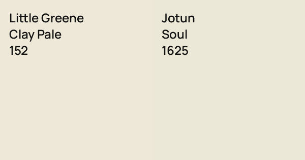 Little Greene Clay Pale vs. Jotun Soul comparison