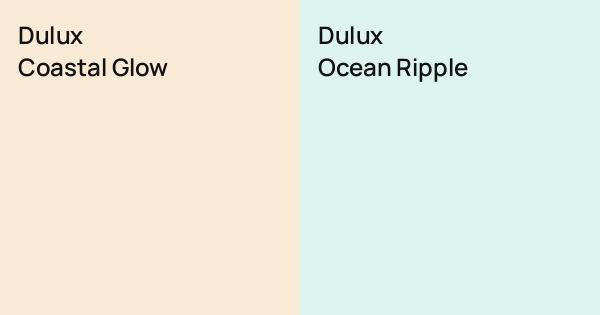 Dulux Coastal Glow vs. Dulux Ocean Ripple comparison