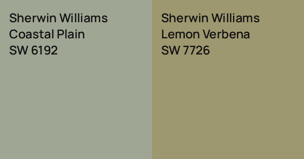 Sherwin Williams Coastal Plain vs. Sherwin Williams Lemon Verbena ...