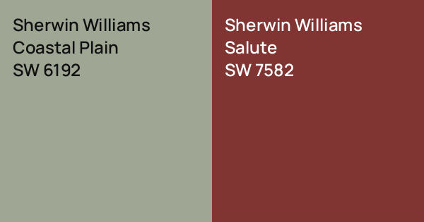 Sherwin Williams Coastal Plain vs. Sherwin Williams Salute comparison