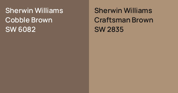 Sherwin Williams Cobble Brown vs. Sherwin Williams Craftsman Brown ...