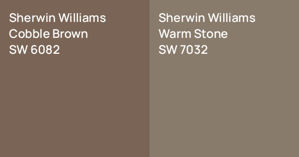 Sherwin Williams Cobble Brown vs. Sherwin Williams Warm Stone comparison