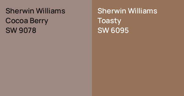 Sherwin Williams Cocoa Berry vs. Sherwin Williams Toasty comparison