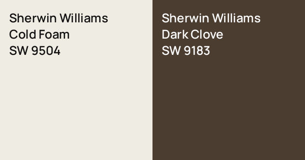 Sherwin Williams Cold Foam vs. Sherwin Williams Dark Clove comparison