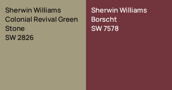 Sherwin Williams Colonial Revival Green Stone vs. Sherwin Williams ...