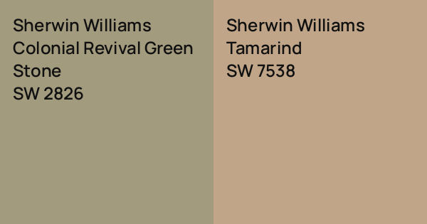 Sherwin Williams Colonial Revival Green Stone vs. Sherwin Williams ...