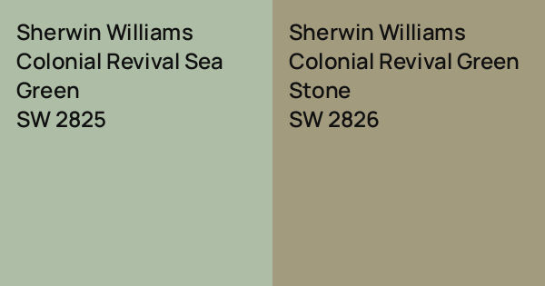 Sherwin Williams Colonial Revival Sea Green vs. Sherwin Williams ...