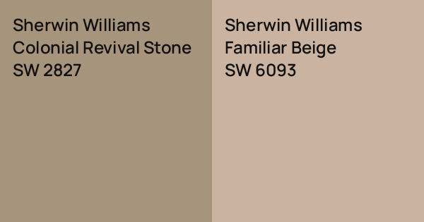 Sherwin Williams Colonial Revival Stone vs. Sherwin Williams Familiar ...