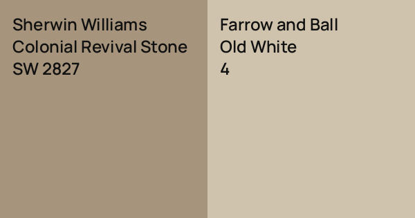 Sherwin Williams Colonial Revival Stone vs. Farrow and Ball Old White ...